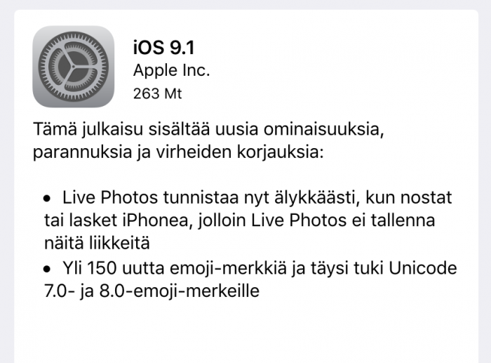 Keskisormi-emoji saapui iPhoneen – Apple julkaisi iOS 9.1:n | Mobiili.fi