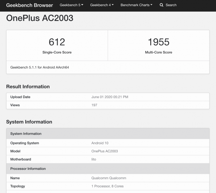 ”OnePlus AC2003” ilmestyi suorituskykytestin tilastoihin – mahdollinen ...