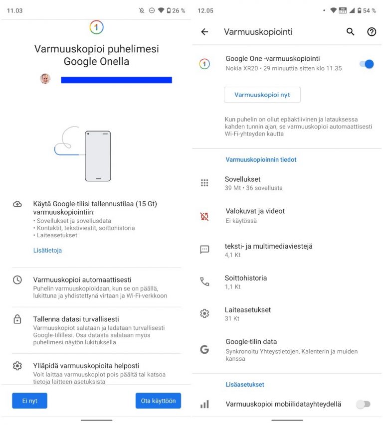 Android-laitteiden varmuuskopiointi uudistui – uusi Google One ...