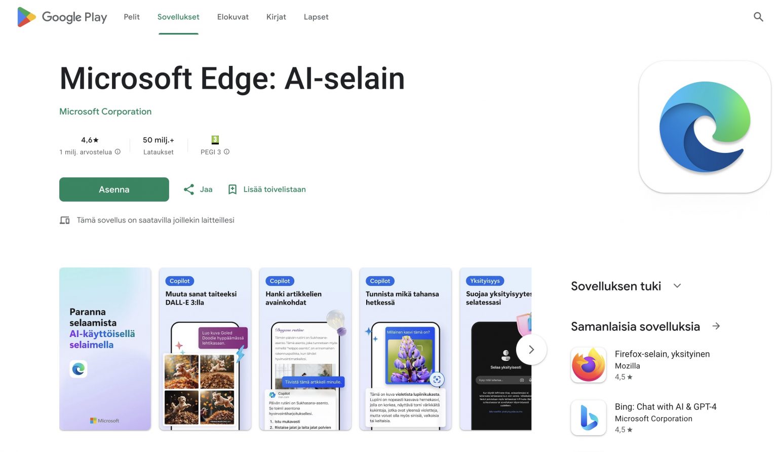 Microsoft Edge sai lisänimen – pyrkii ratsastamaan tulikuumalla trendillä | Mobiili.fi